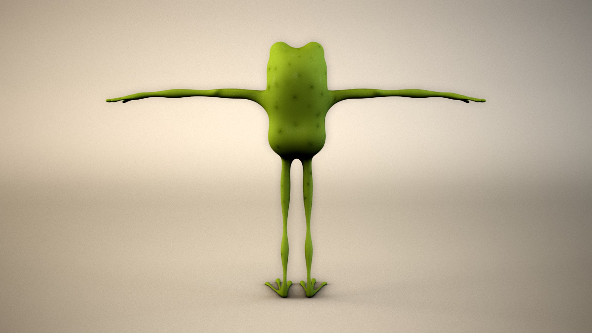 3d cartoon character frog model