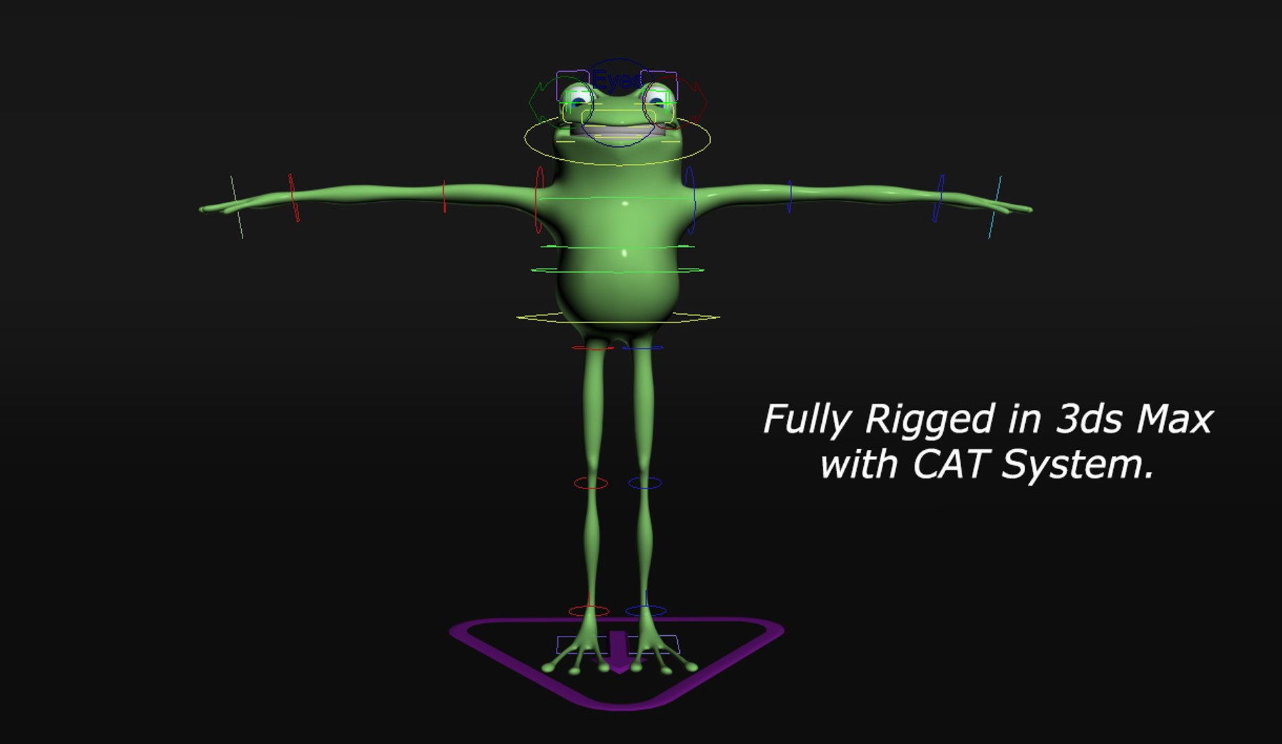 3d cartoon character frog model