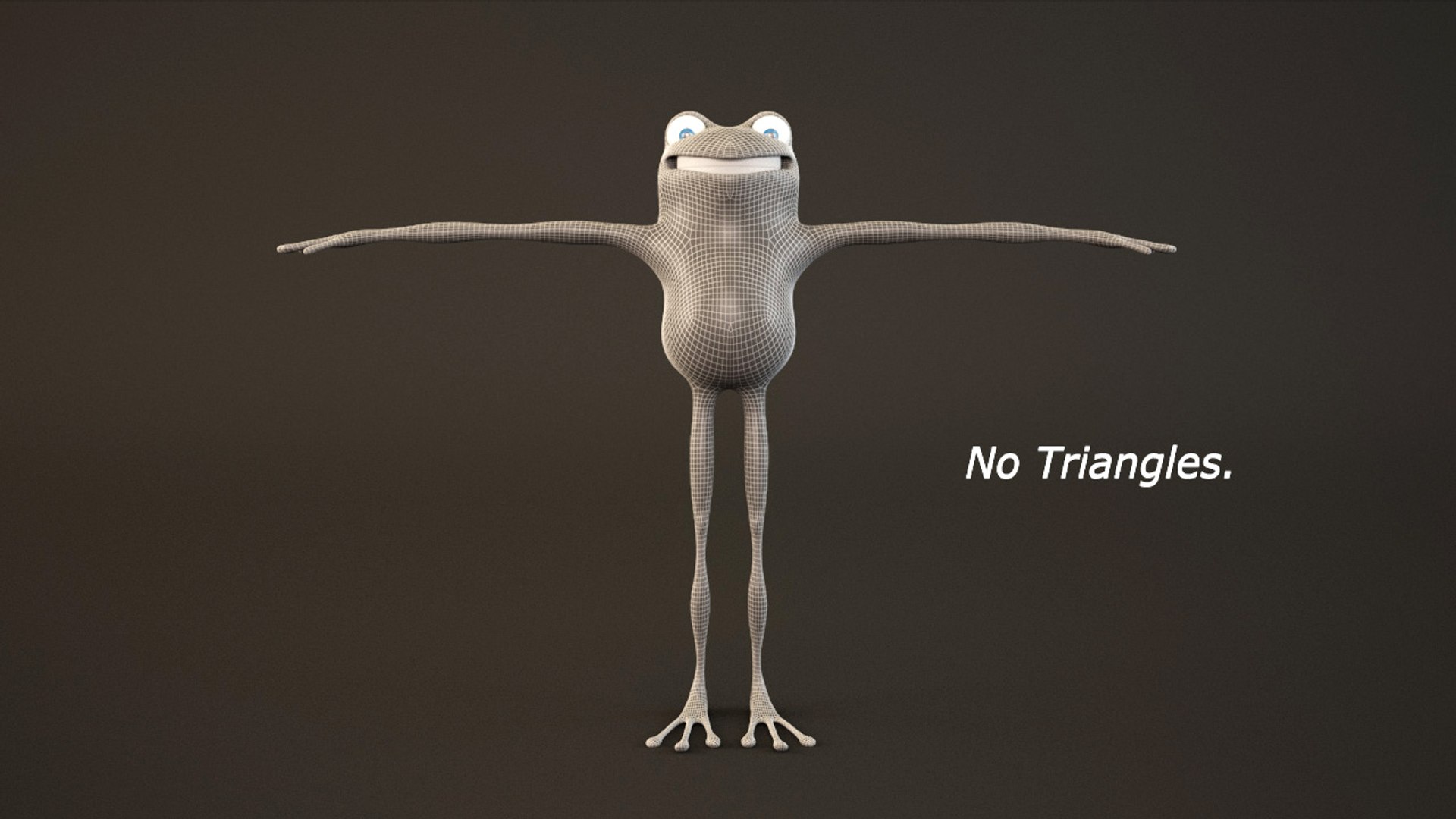 3d cartoon character frog model