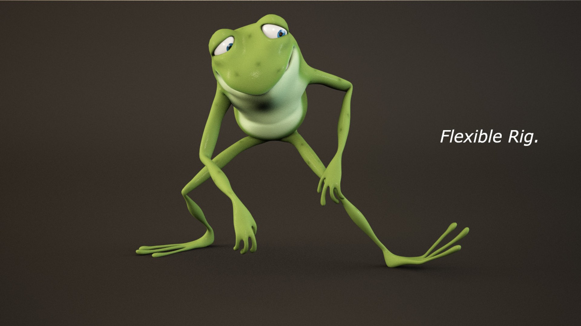 3d cartoon character frog model