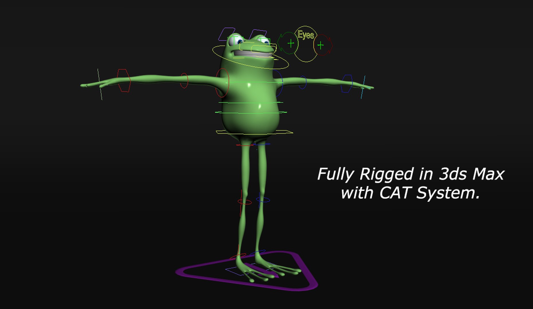 3d cartoon character frog model