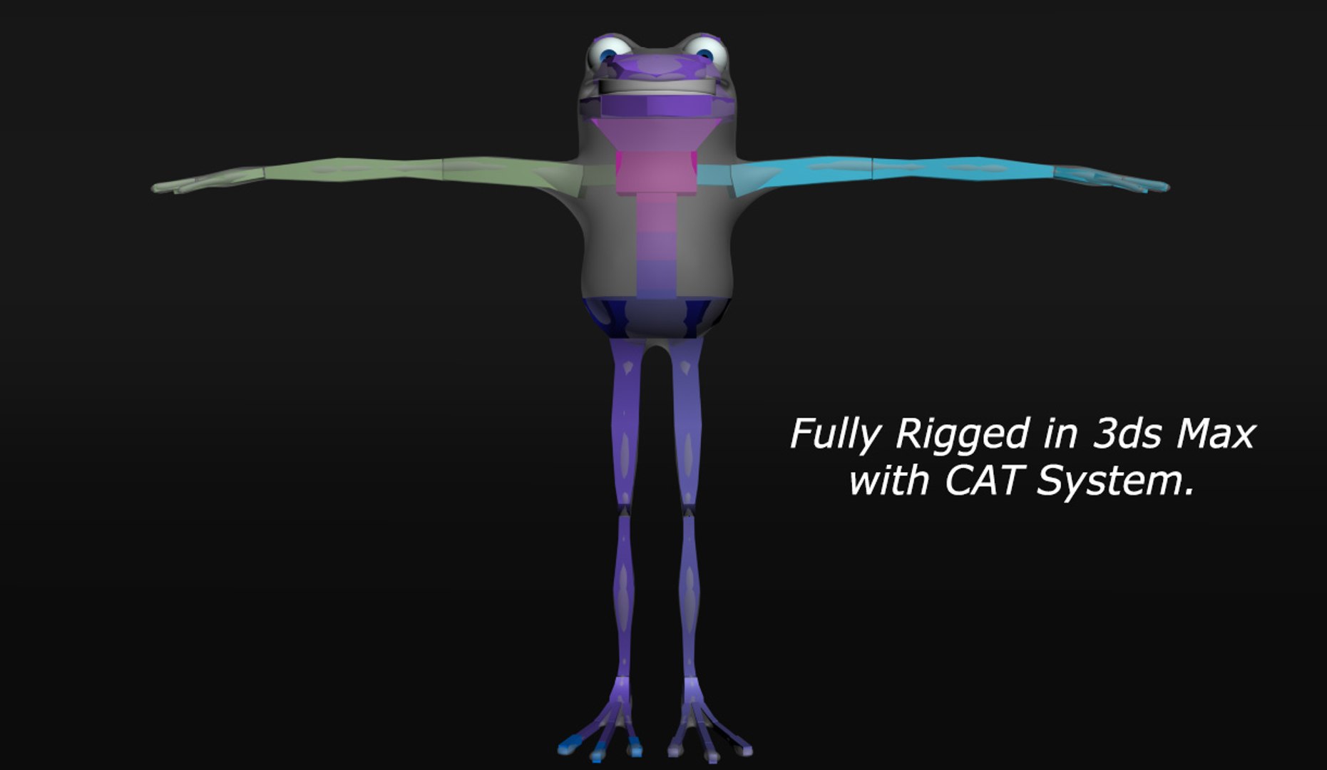 3d cartoon character frog model