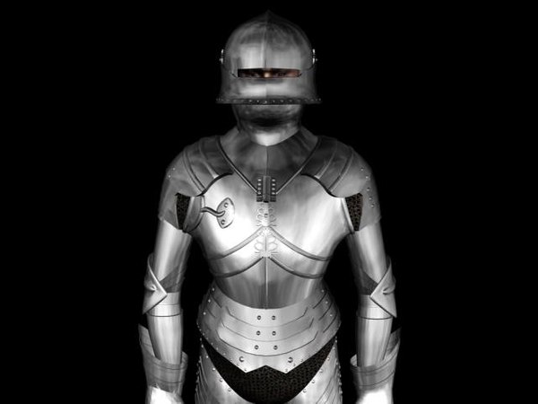 medieval late-gothic german armor 3d model