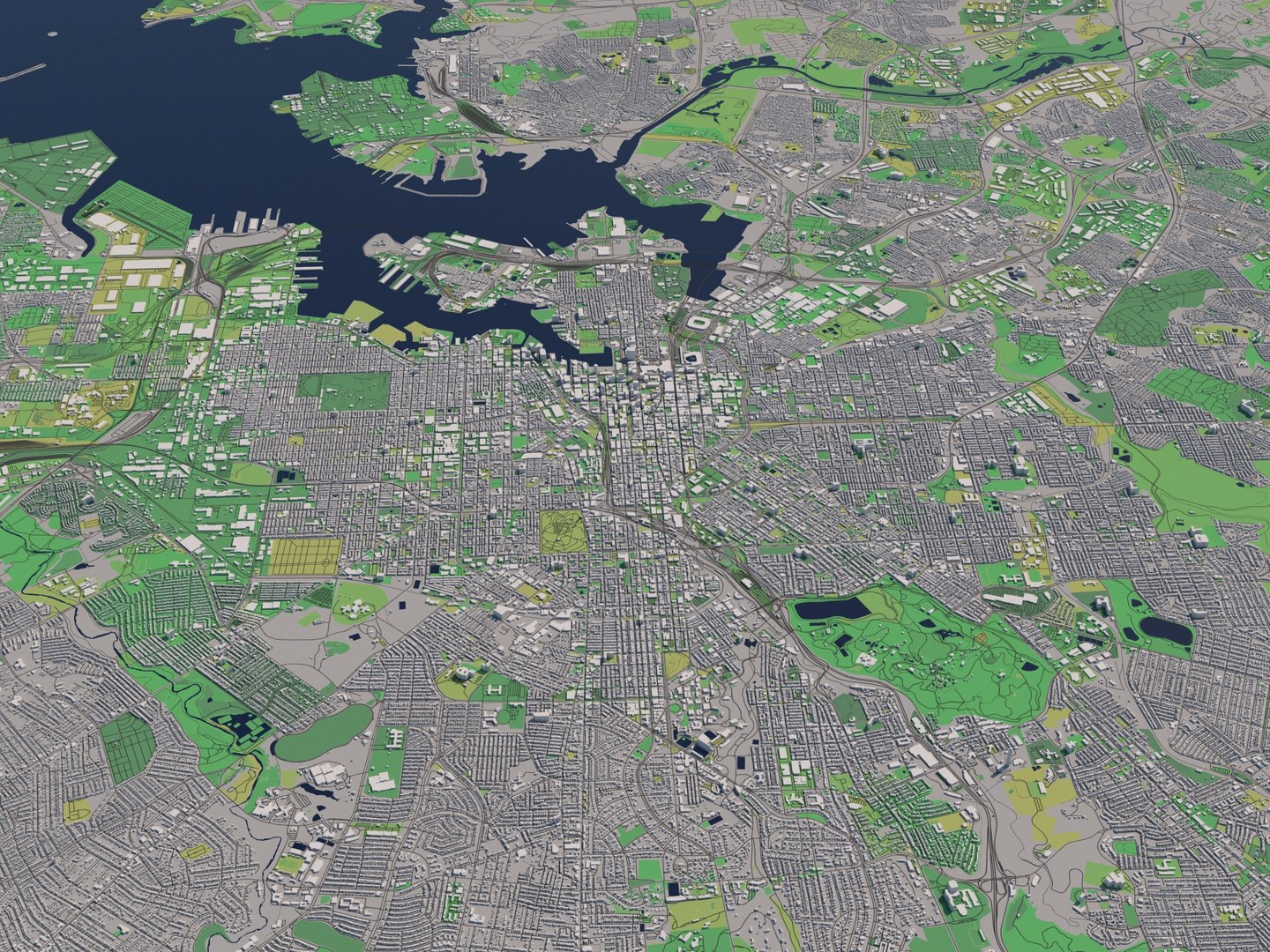 City Baltimore 3D Model - TurboSquid 1424290