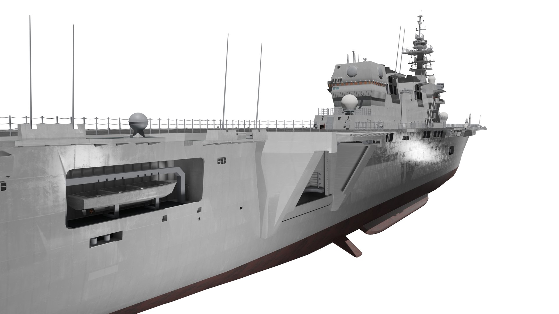 3D JMSDF Izumo class helicopter carrier model - TurboSquid 2145182