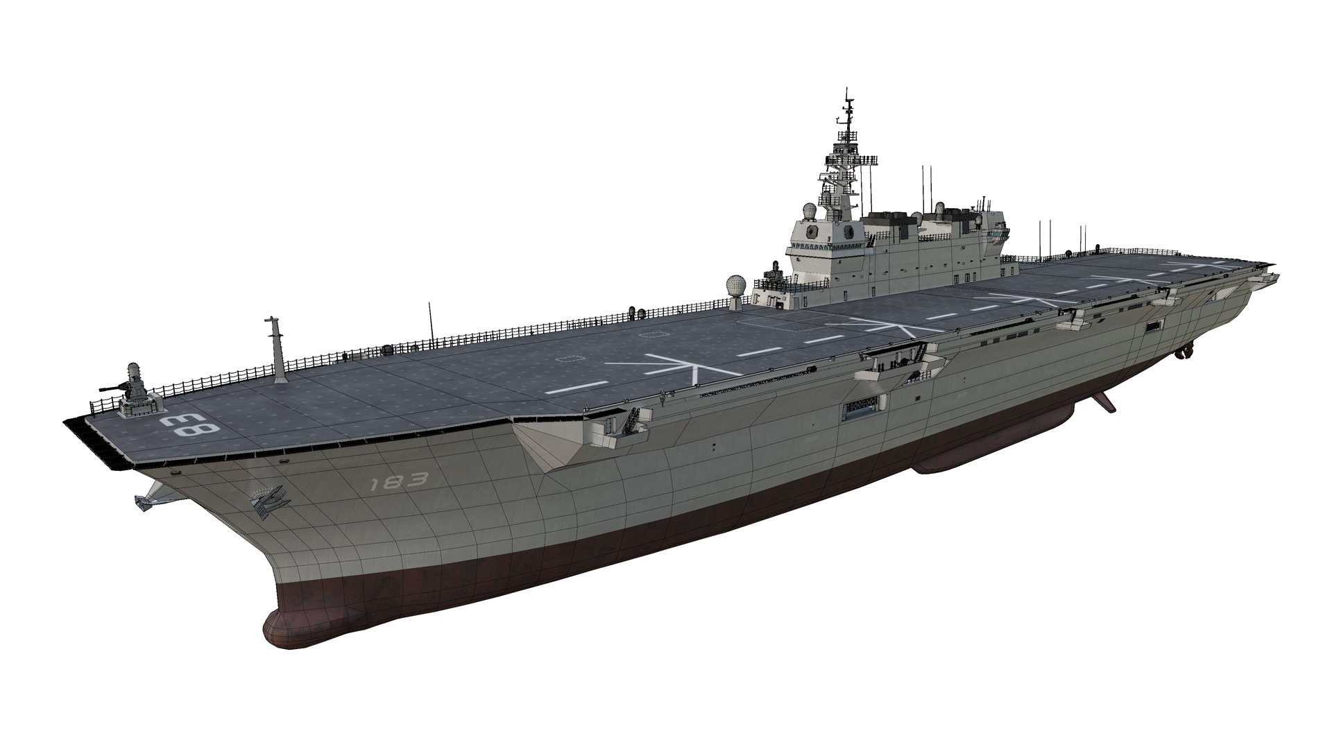3D JMSDF Izumo class helicopter carrier model - TurboSquid 2145182