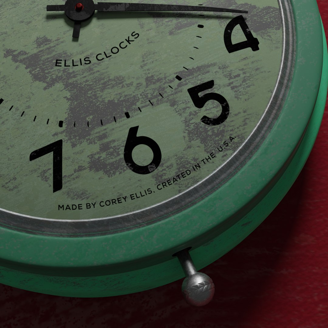 Retro Clock 3D - TurboSquid 1759690