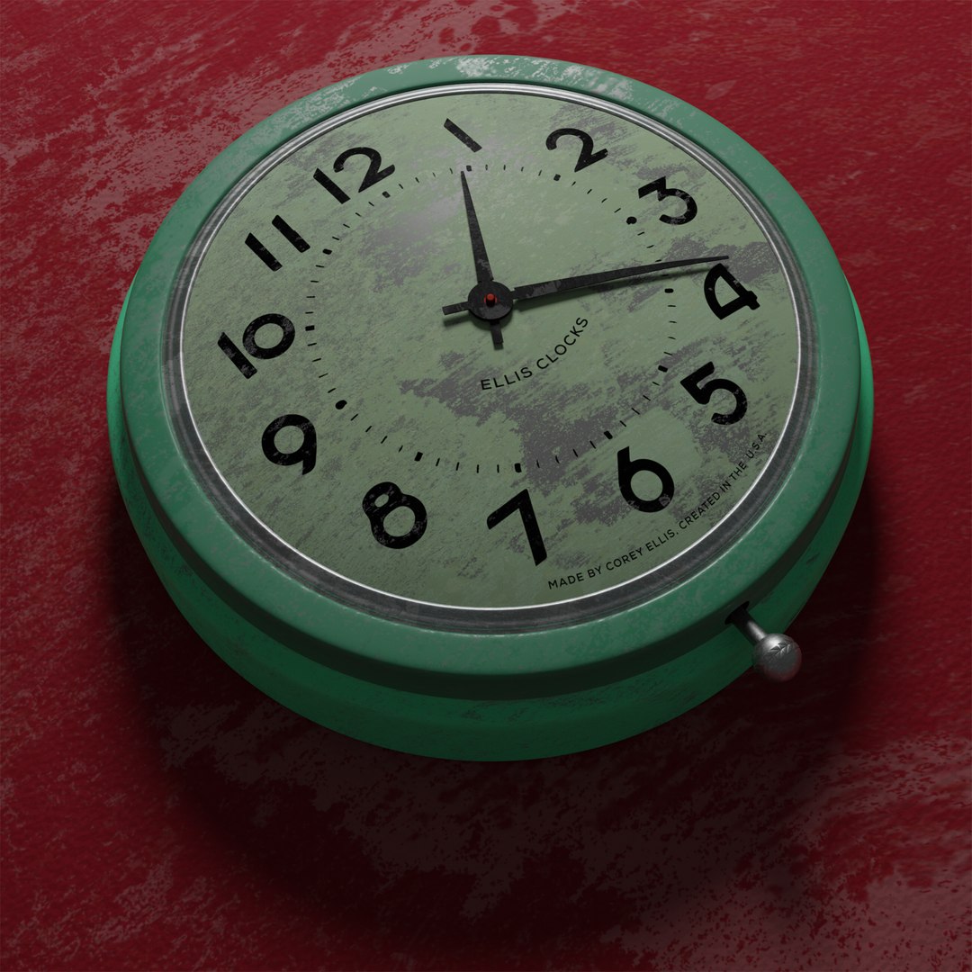 Retro Clock 3D - TurboSquid 1759690