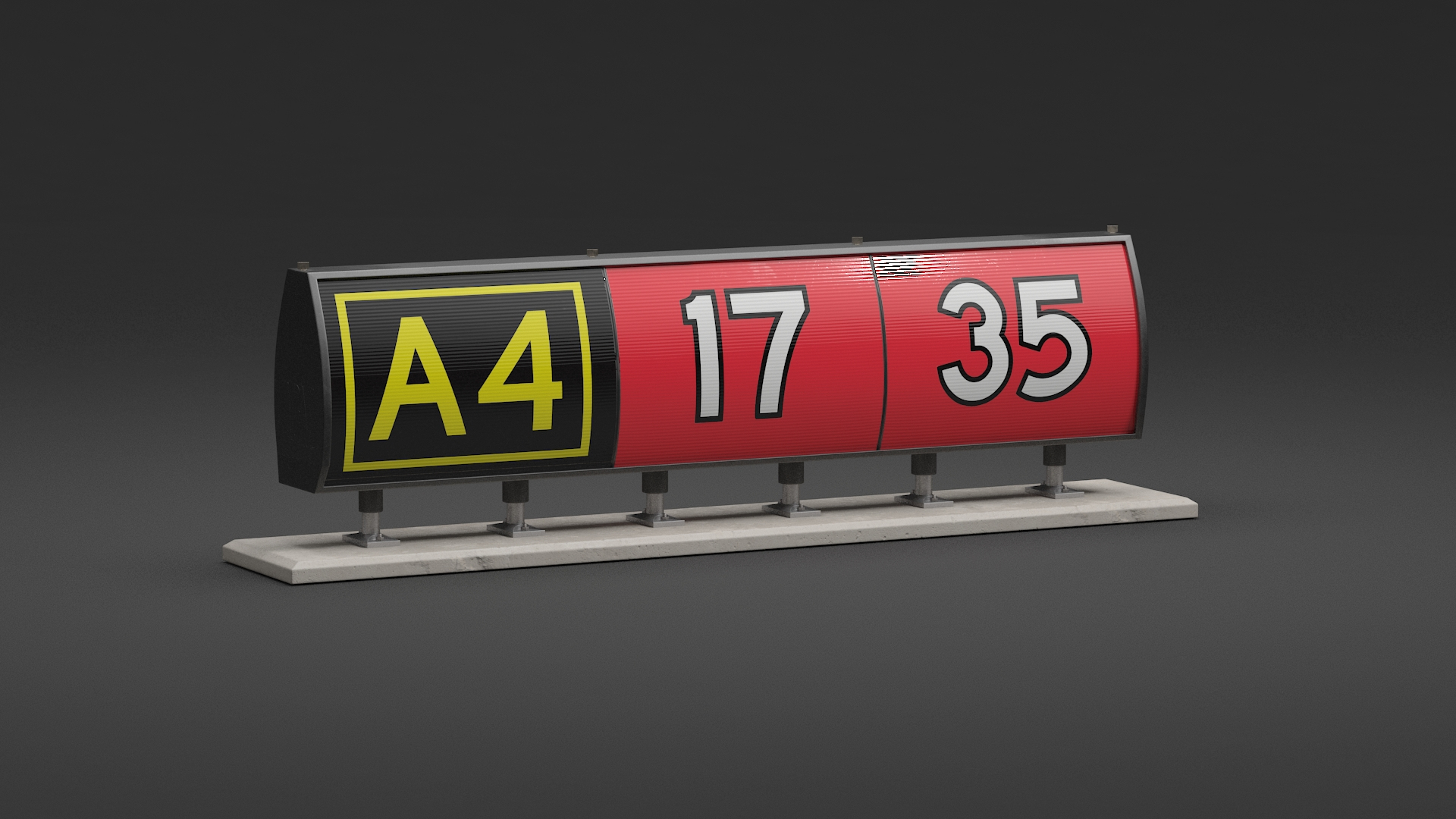 Airfield Runway Guidance Signs Collection 3D Model - TurboSquid 2079744