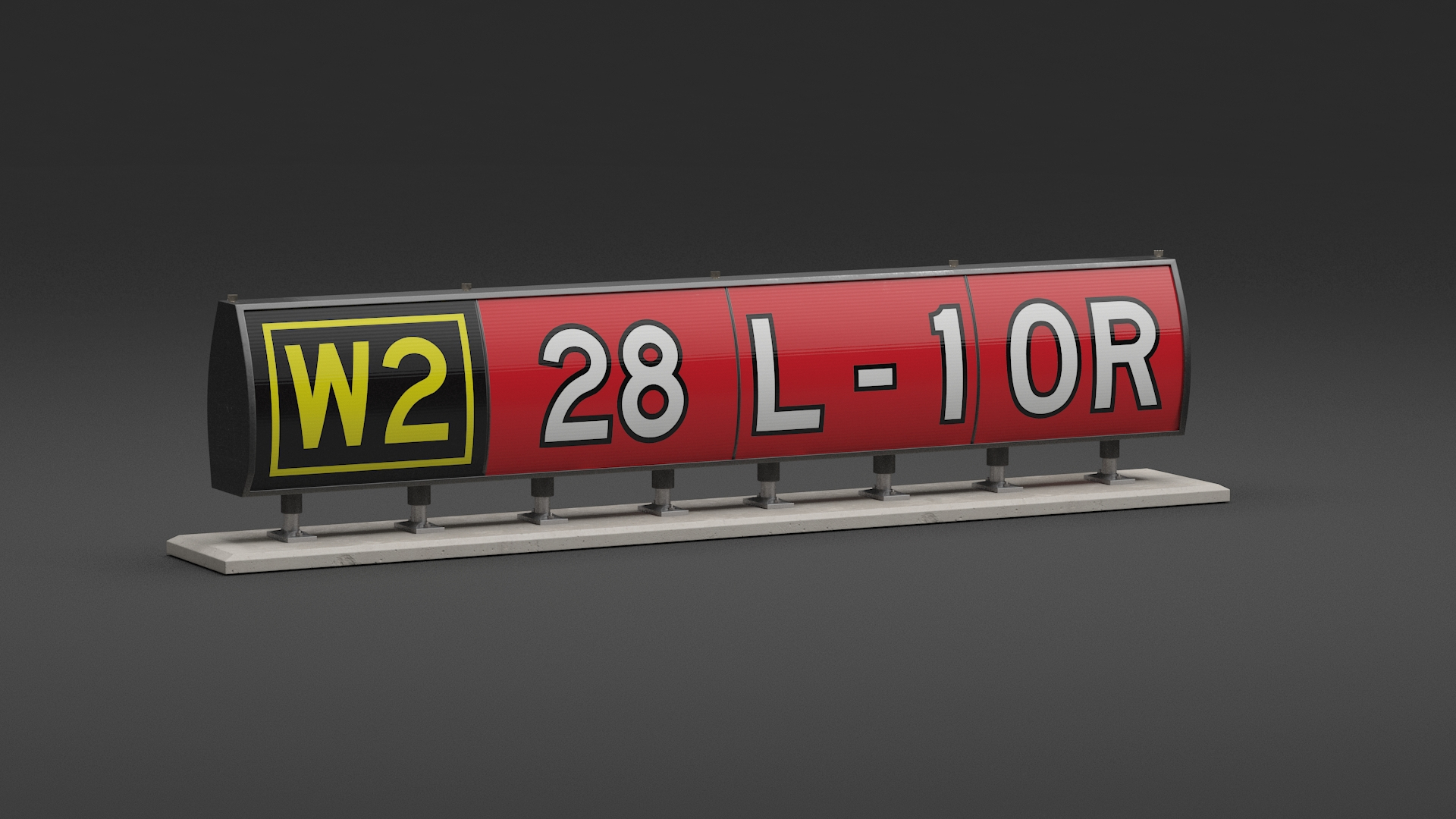 Airfield Runway Guidance Signs Collection 3D Model - TurboSquid 2079744