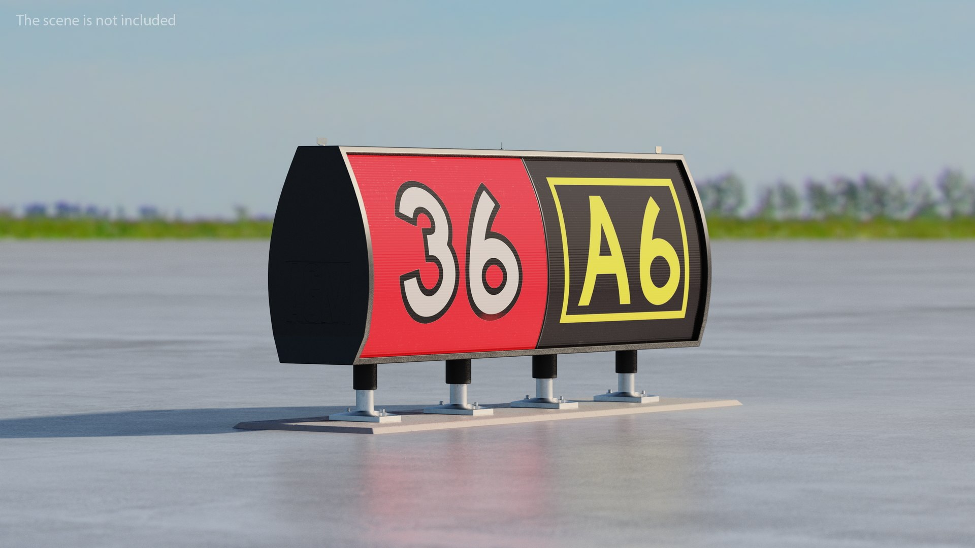 Airfield Runway Guidance Signs Collection 3D Model - TurboSquid 2079744