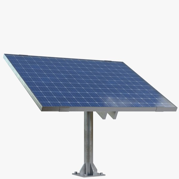 modelo 3d Panel solar en soporte de poste - TurboSquid 1498499