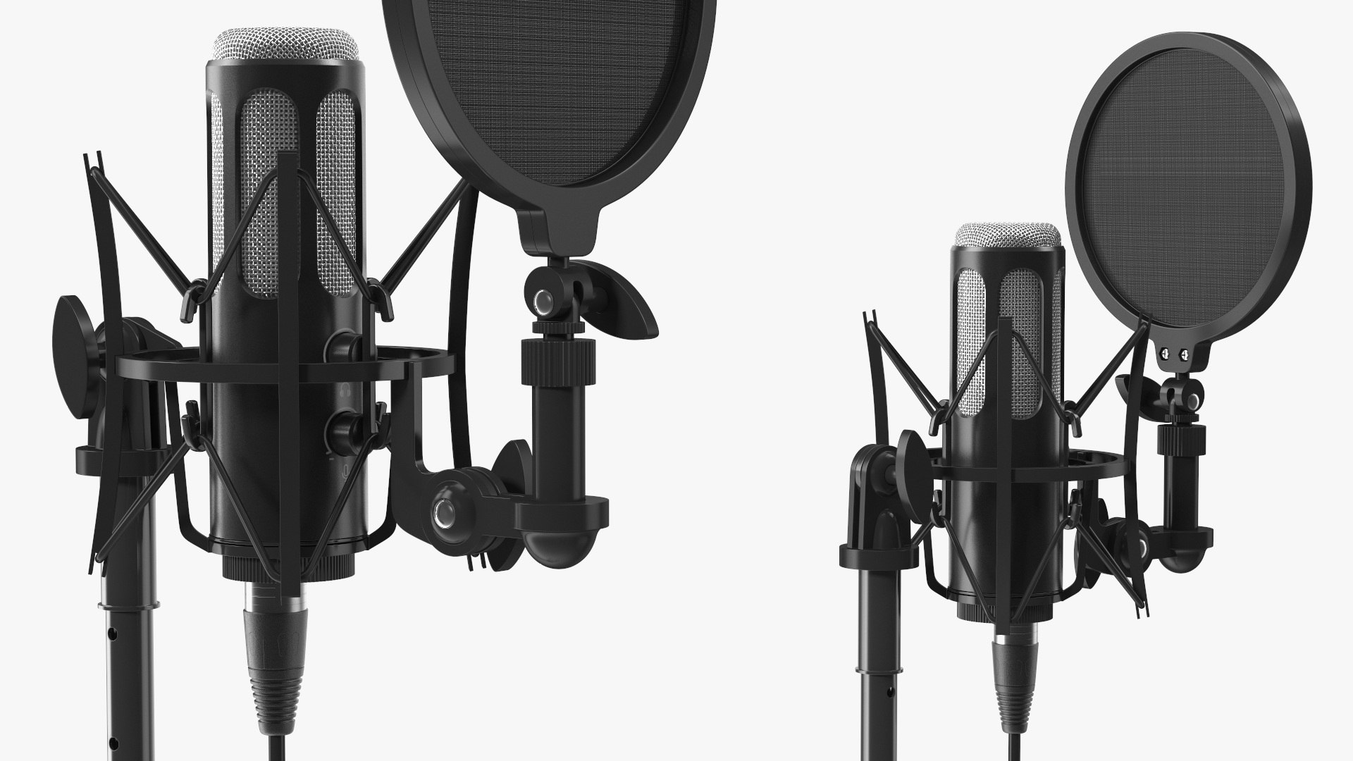 Adjustable Stand With Microphones Collection 3D Model - TurboSquid 2519264