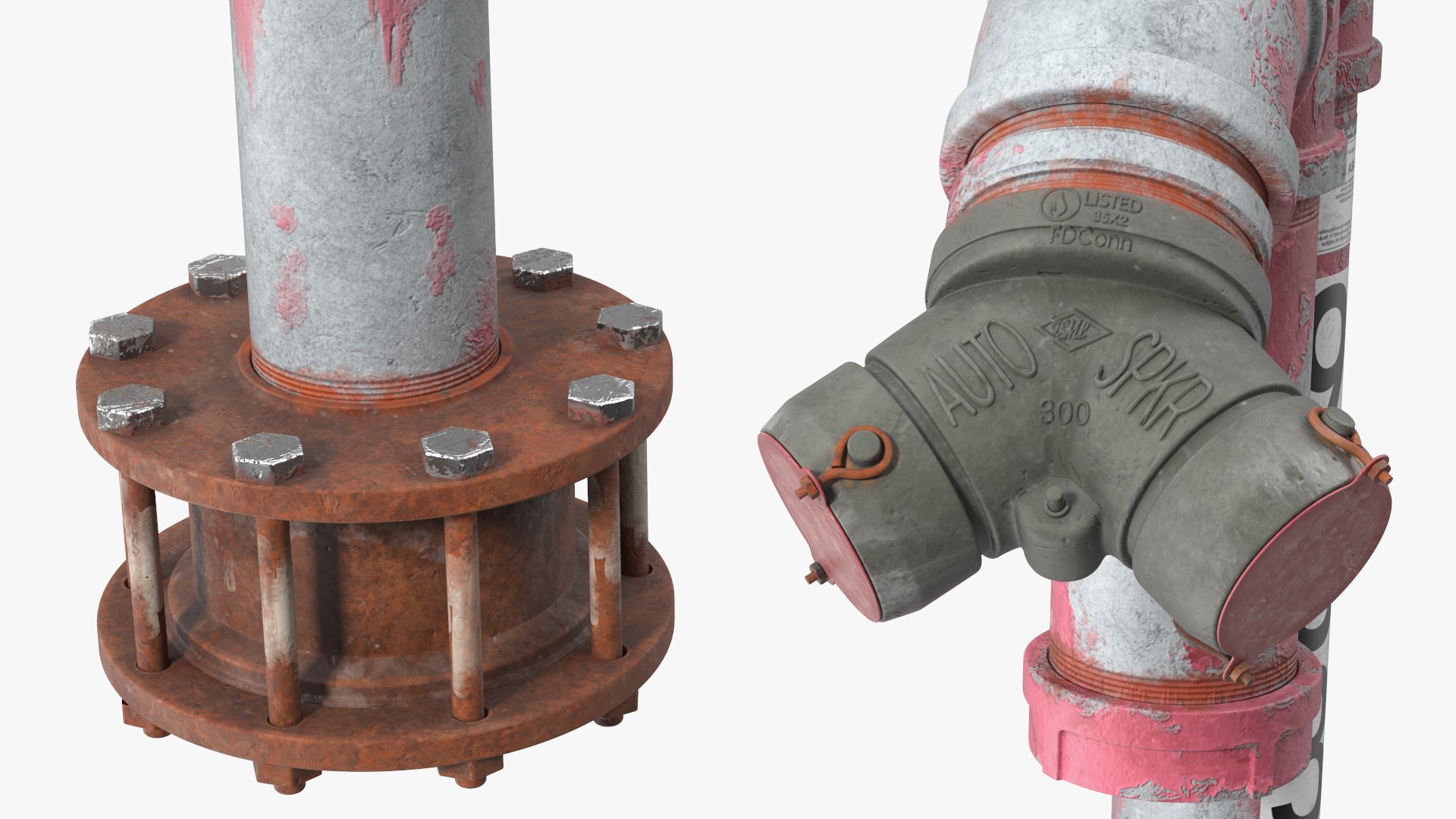 Old Double Pipe Fire Hydrant 3D - TurboSquid 2135141