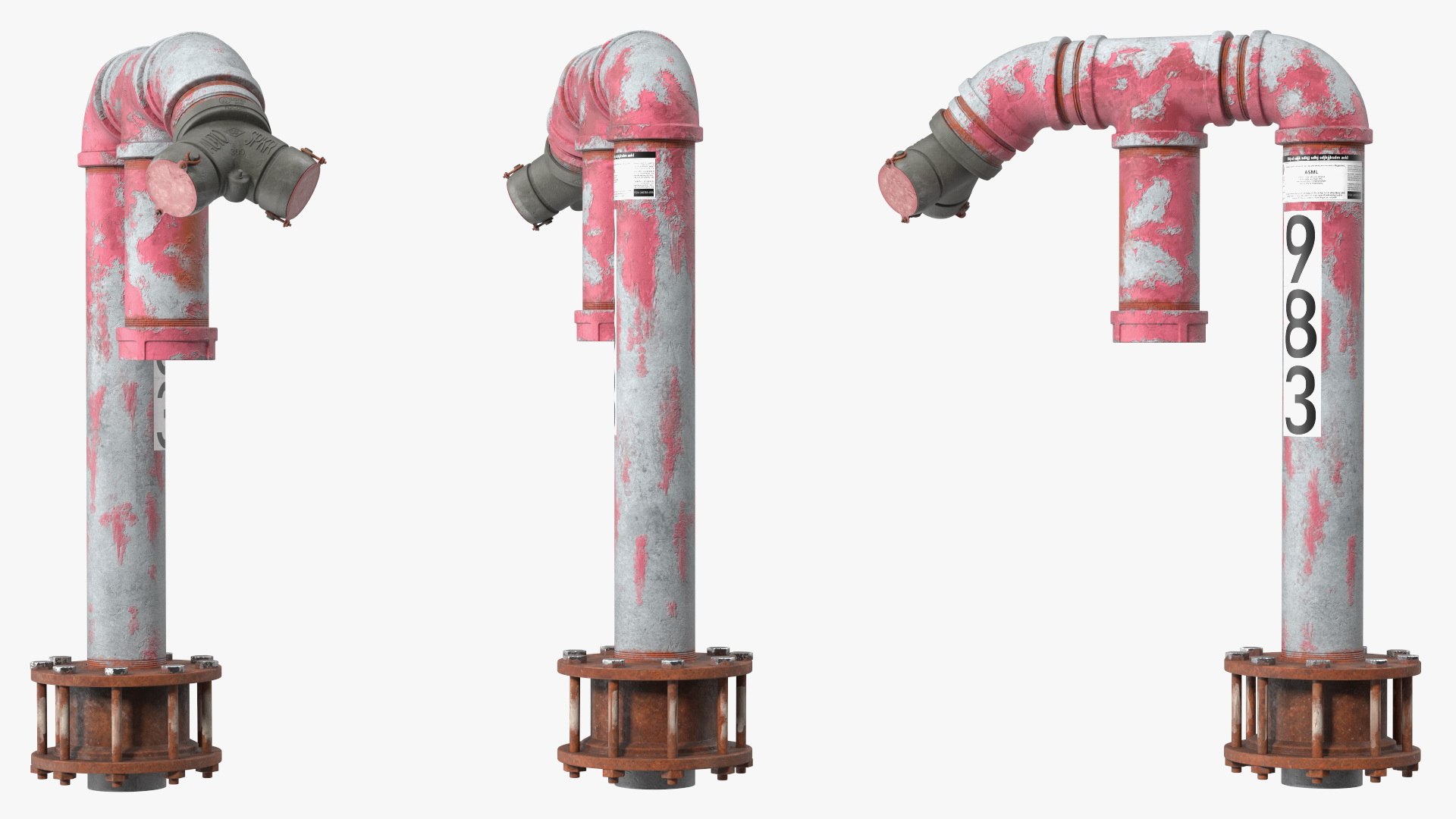 Old Double Pipe Fire Hydrant 3D - TurboSquid 2135141