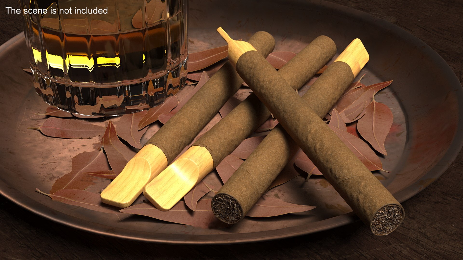 3D Cigar With Wooden Tip - TurboSquid 2235496