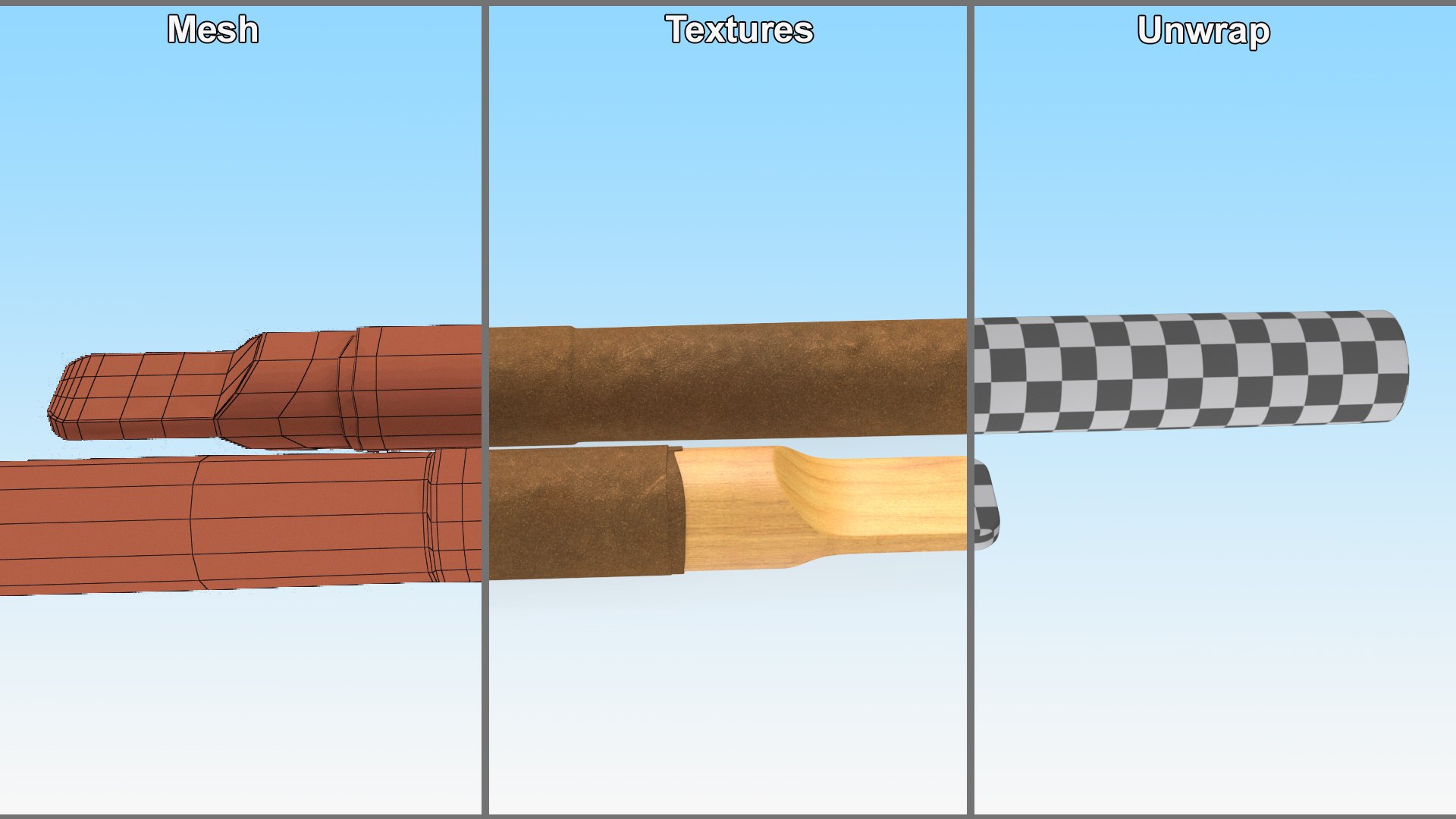 3D Cigar With Wooden Tip - TurboSquid 2235496