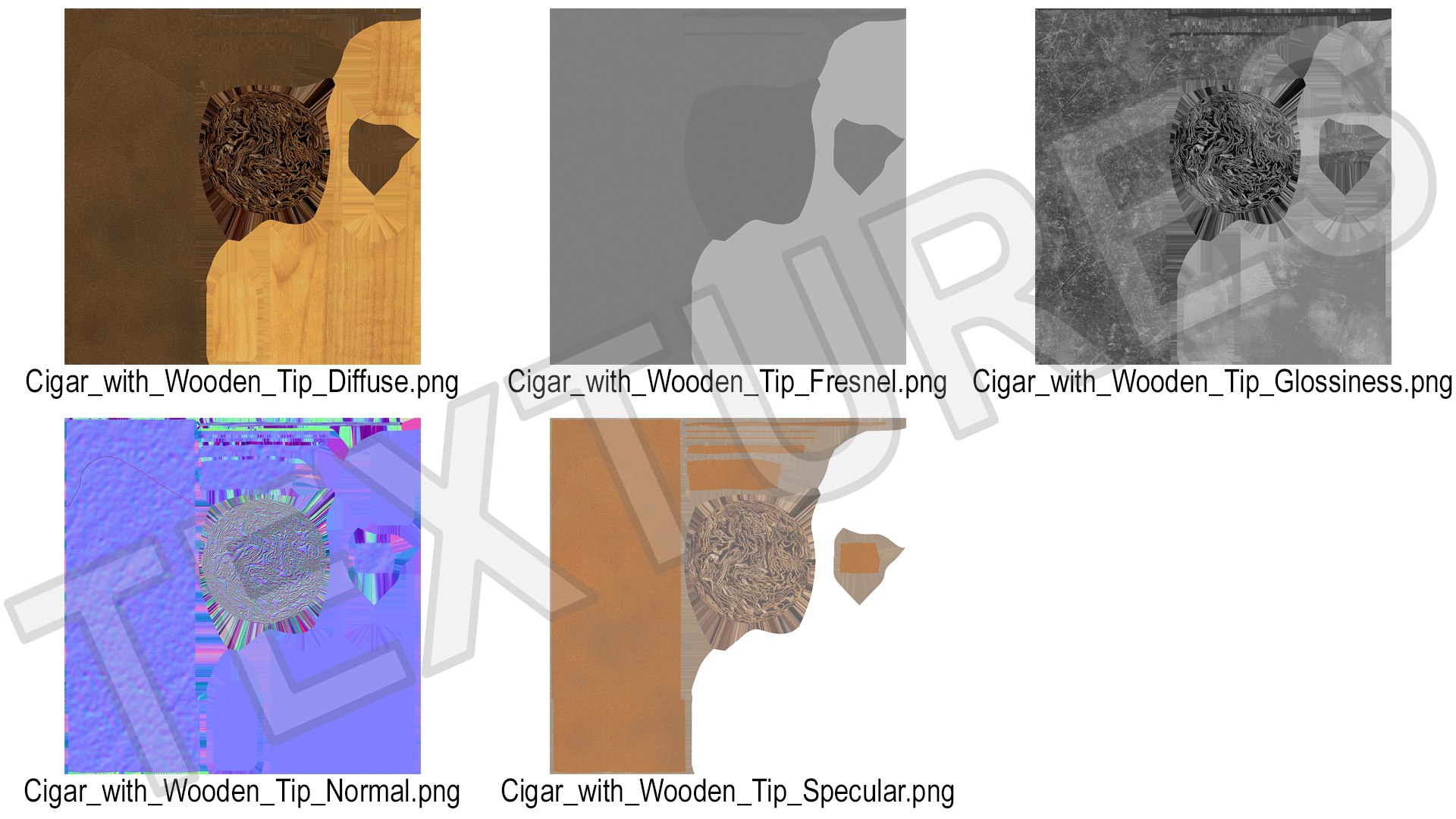 3D Cigar With Wooden Tip - TurboSquid 2235496