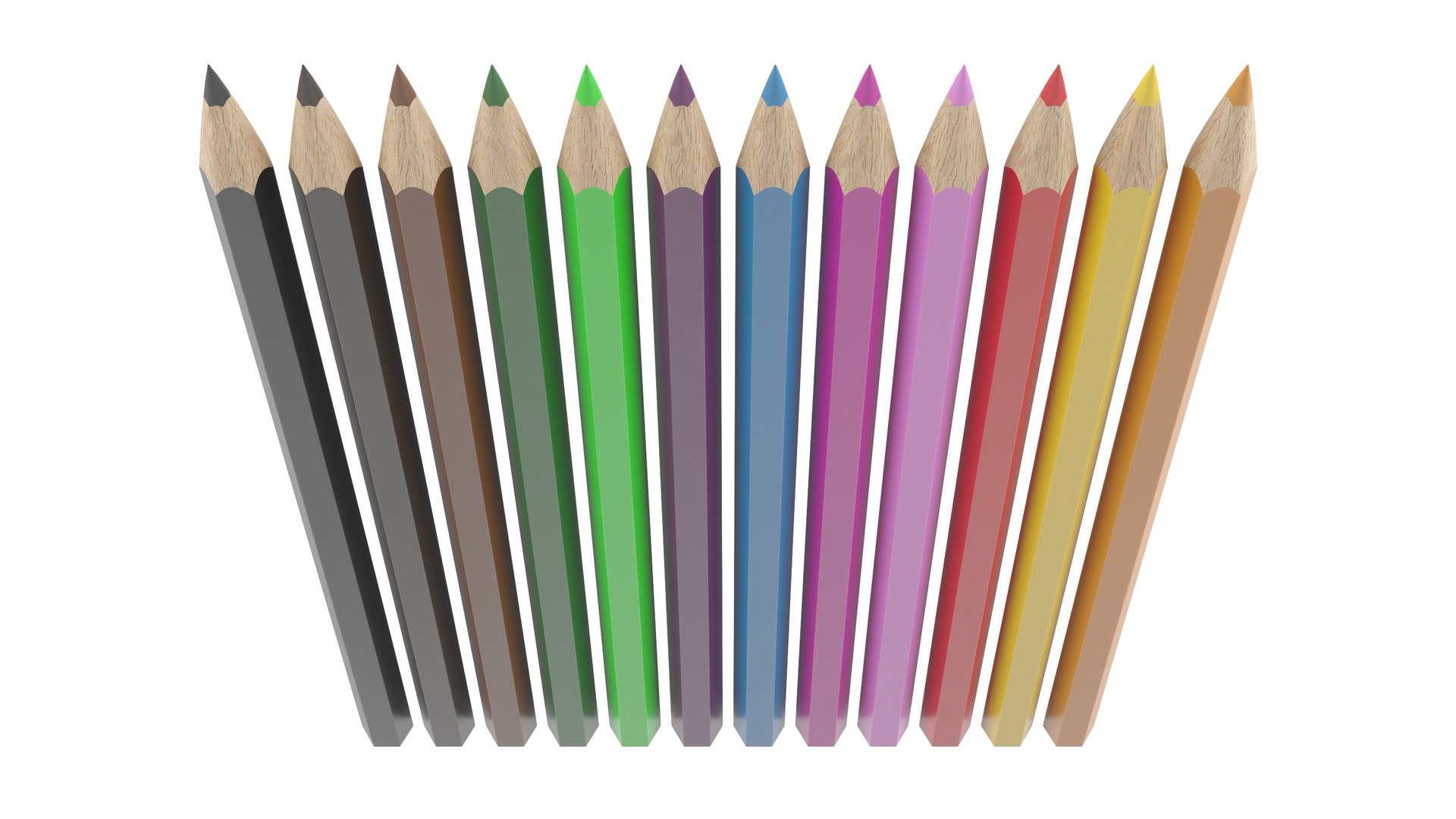 3D Colored Pencils - TurboSquid 2031760