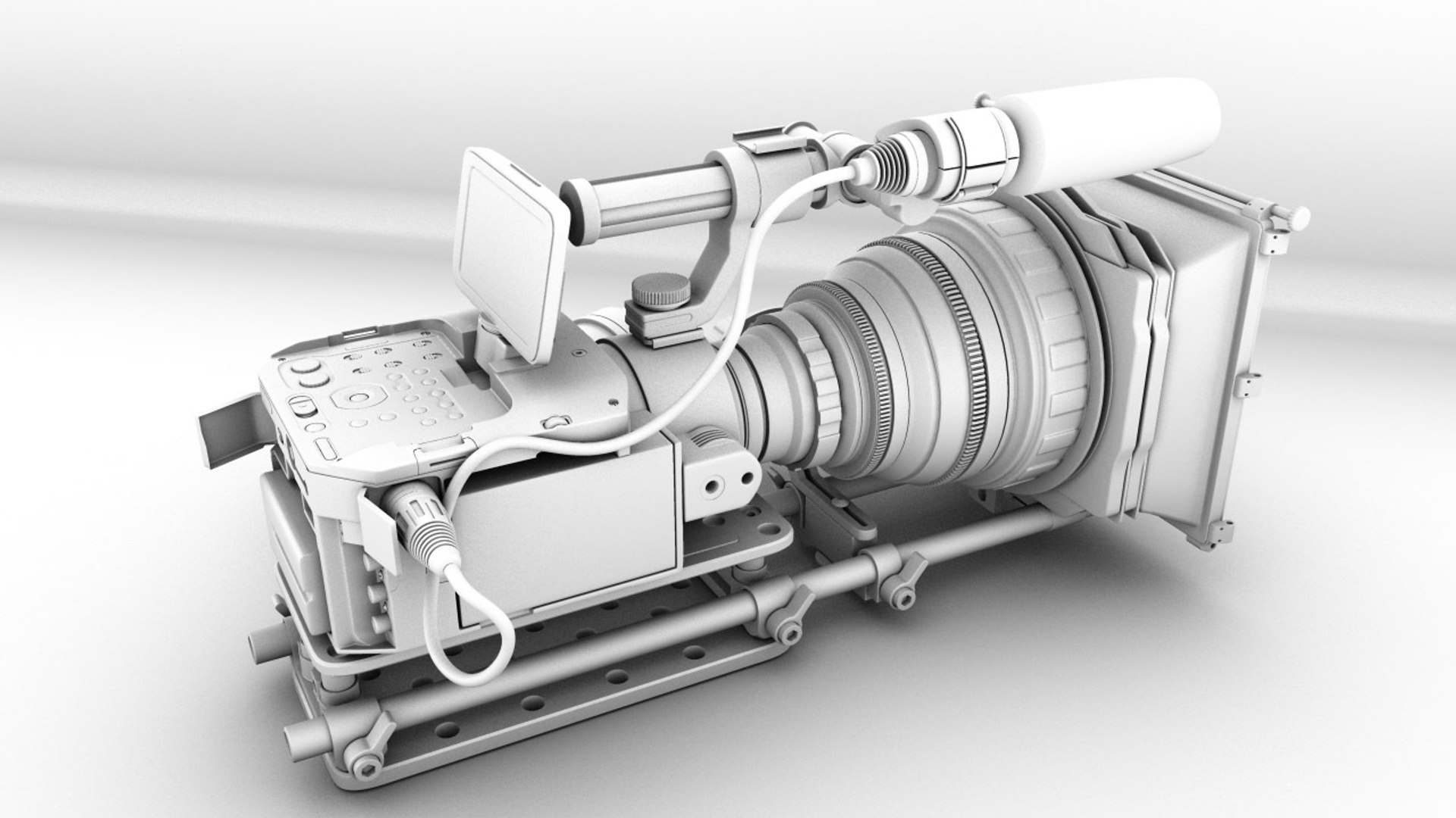3d Model Of Sony Nex Fs100