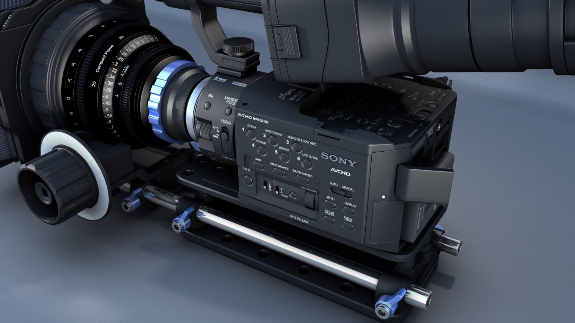 3d Model Of Sony Nex Fs100