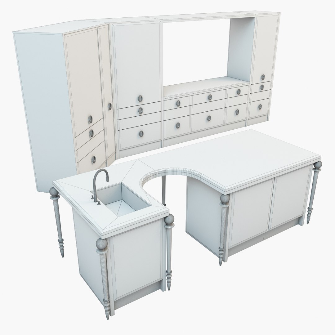 3ds Max Visionnaire Kitchen Set