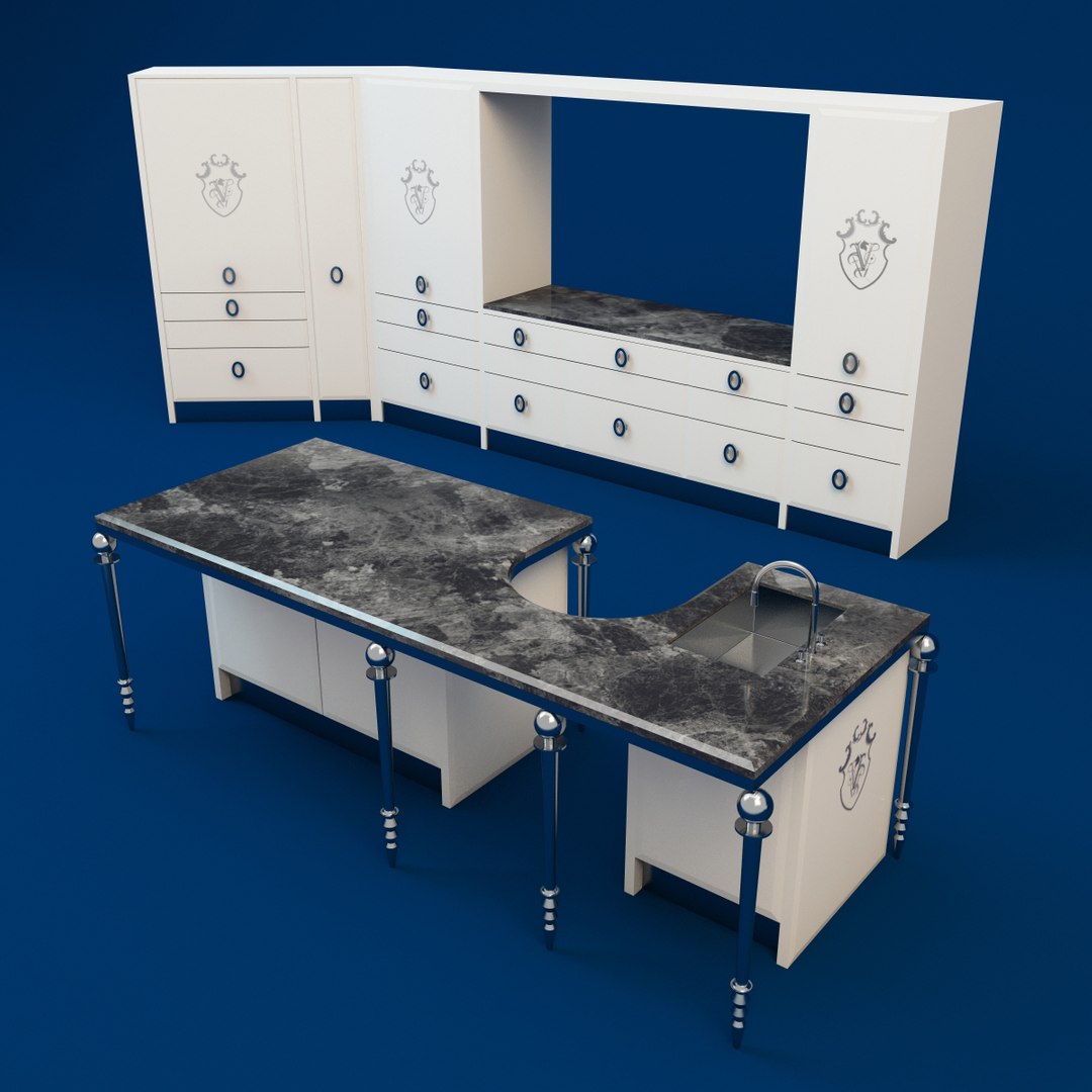3ds Max Visionnaire Kitchen Set