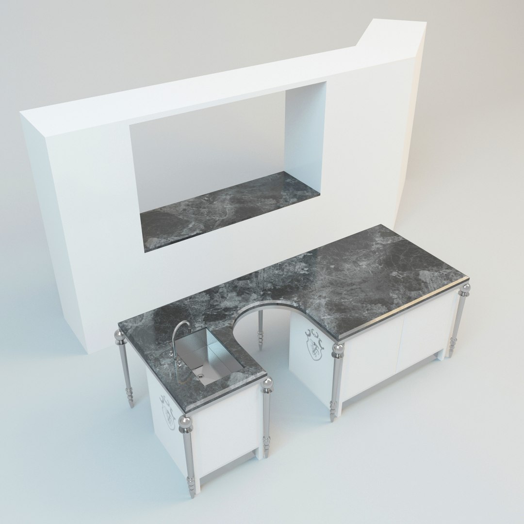 3ds Max Visionnaire Kitchen Set