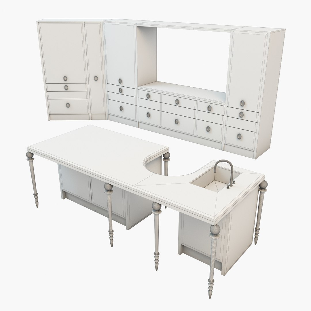 3ds Max Visionnaire Kitchen Set