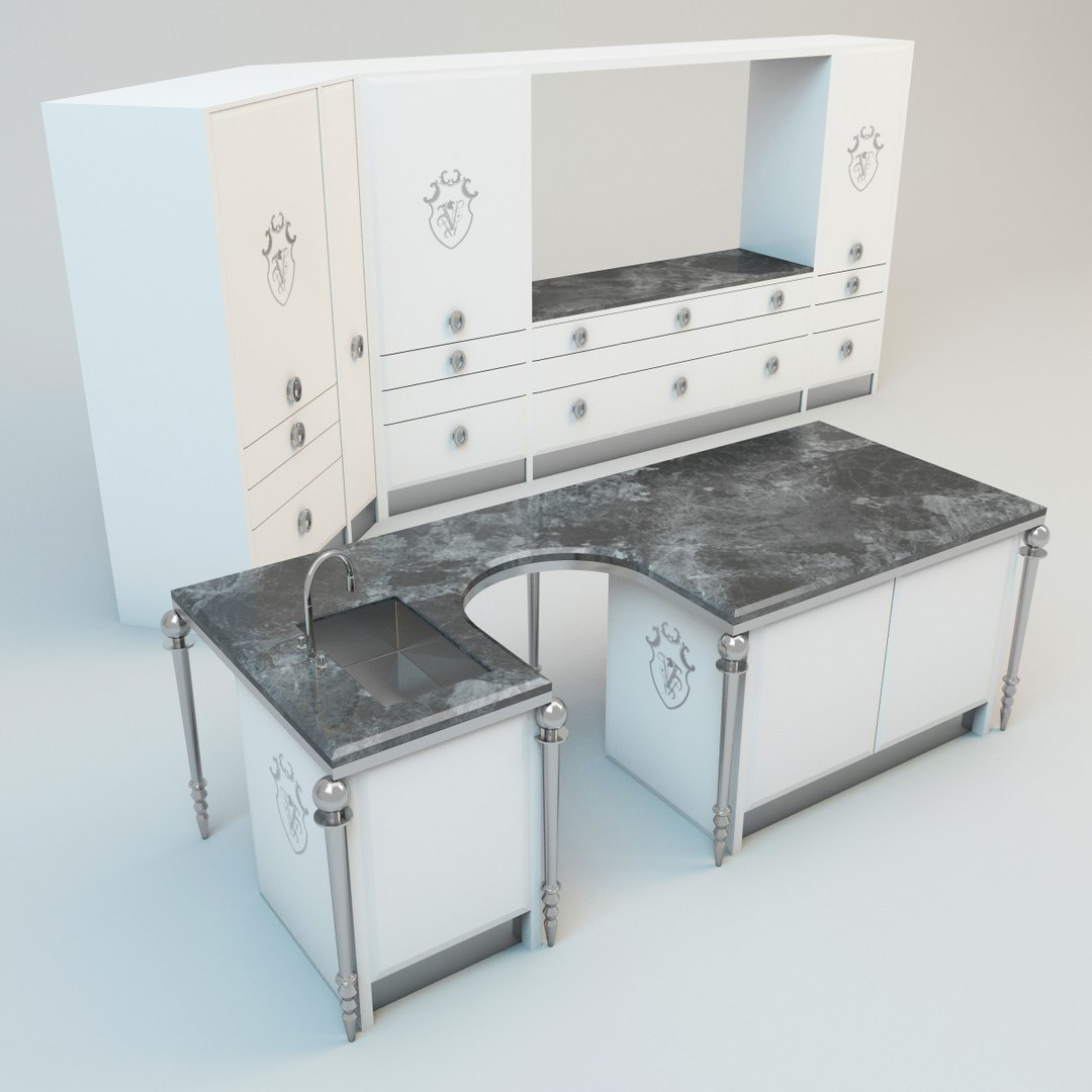 3ds Max Visionnaire Kitchen Set