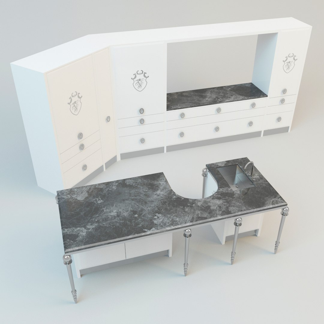 3ds Max Visionnaire Kitchen Set