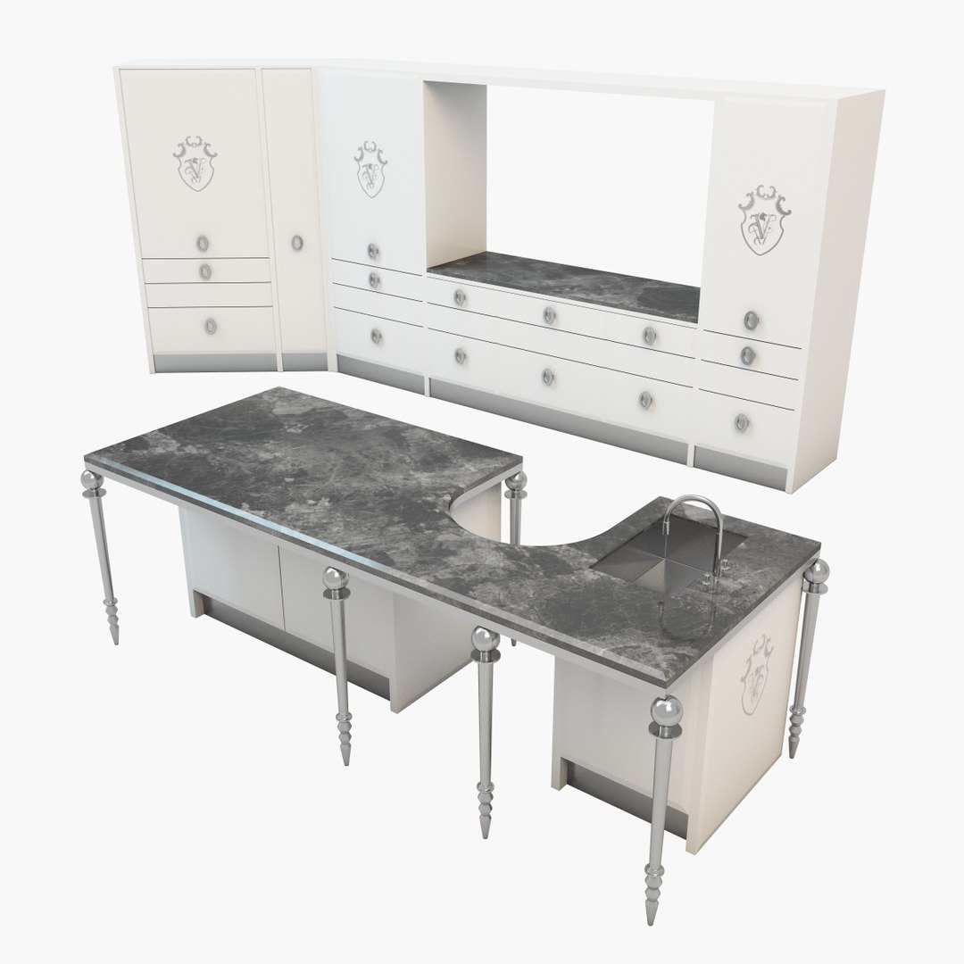 3ds Max Visionnaire Kitchen Set
