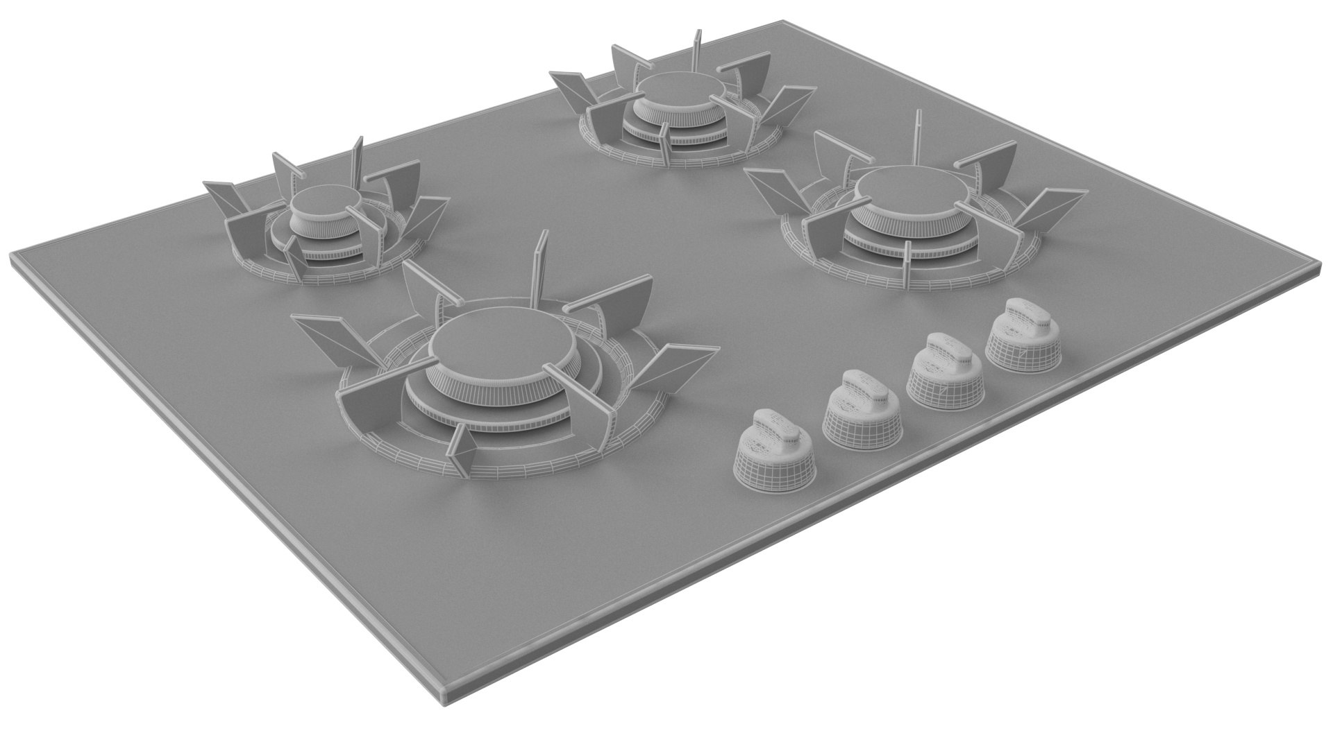 Cooking Hobs 2 Gas Model - TurboSquid 1646712