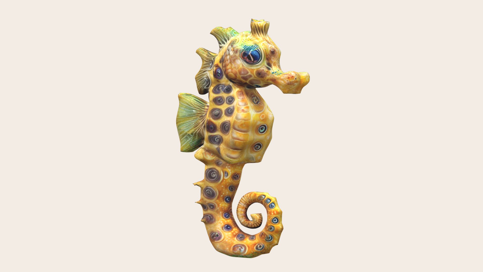 Realistic Sea Horse 3D - TurboSquid 2194663