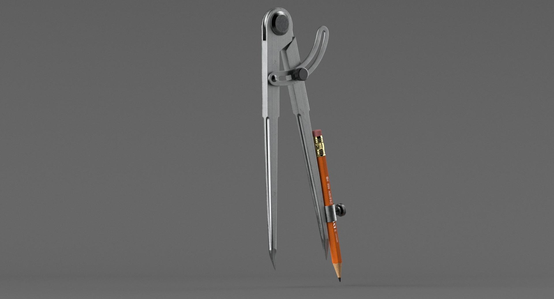 Compass Pencil Drawing 3D Model - TurboSquid 1288315