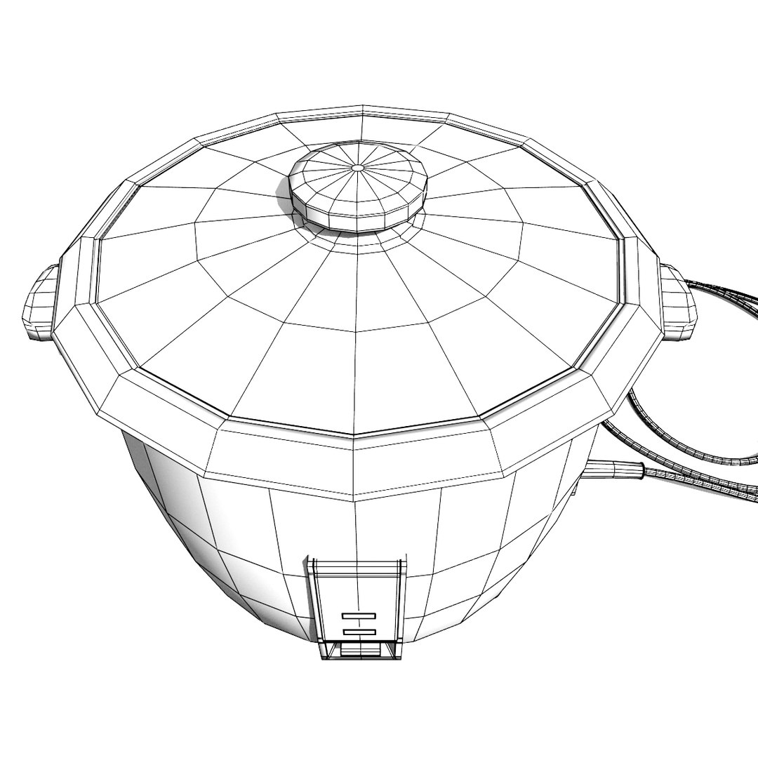 Rice Cooker 3d Model