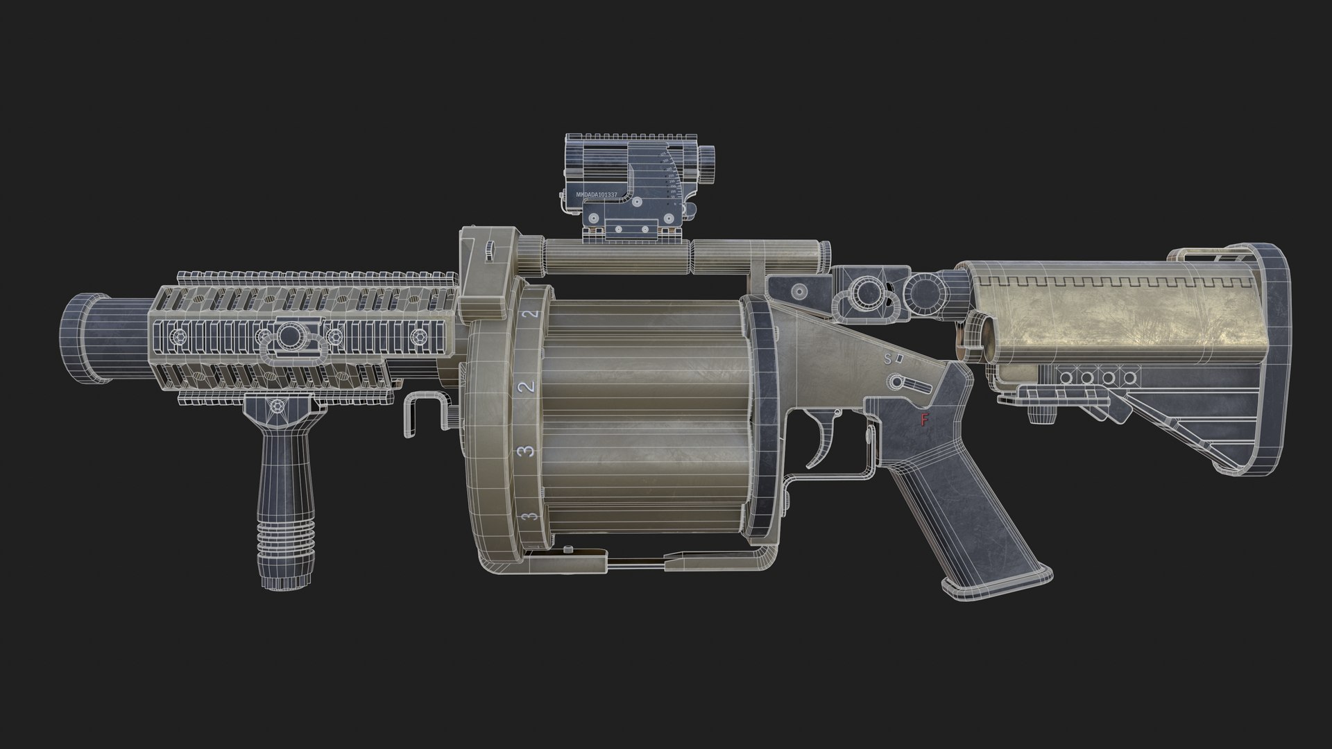3D Milkor Multiple Grenade Launcher - TurboSquid 1571467