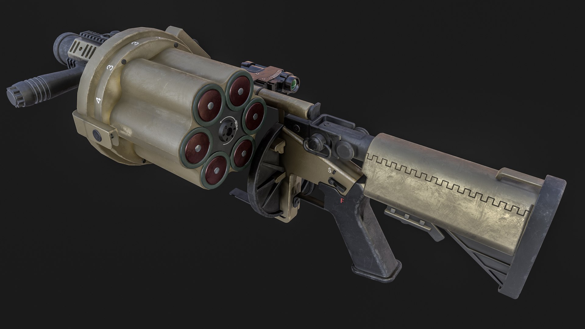 3D Milkor Multiple Grenade Launcher - TurboSquid 1571467