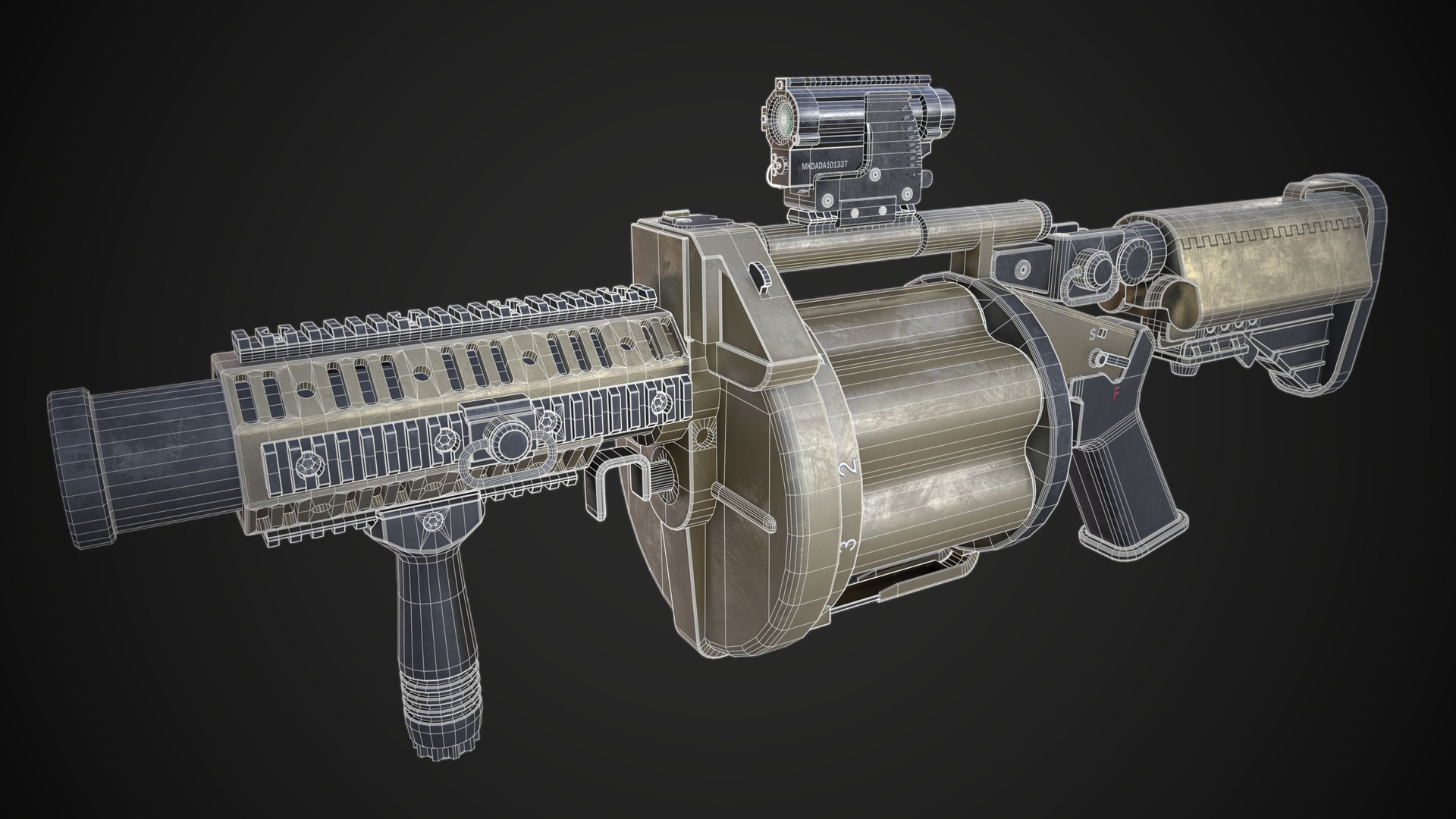 3D Milkor Multiple Grenade Launcher - TurboSquid 1571467