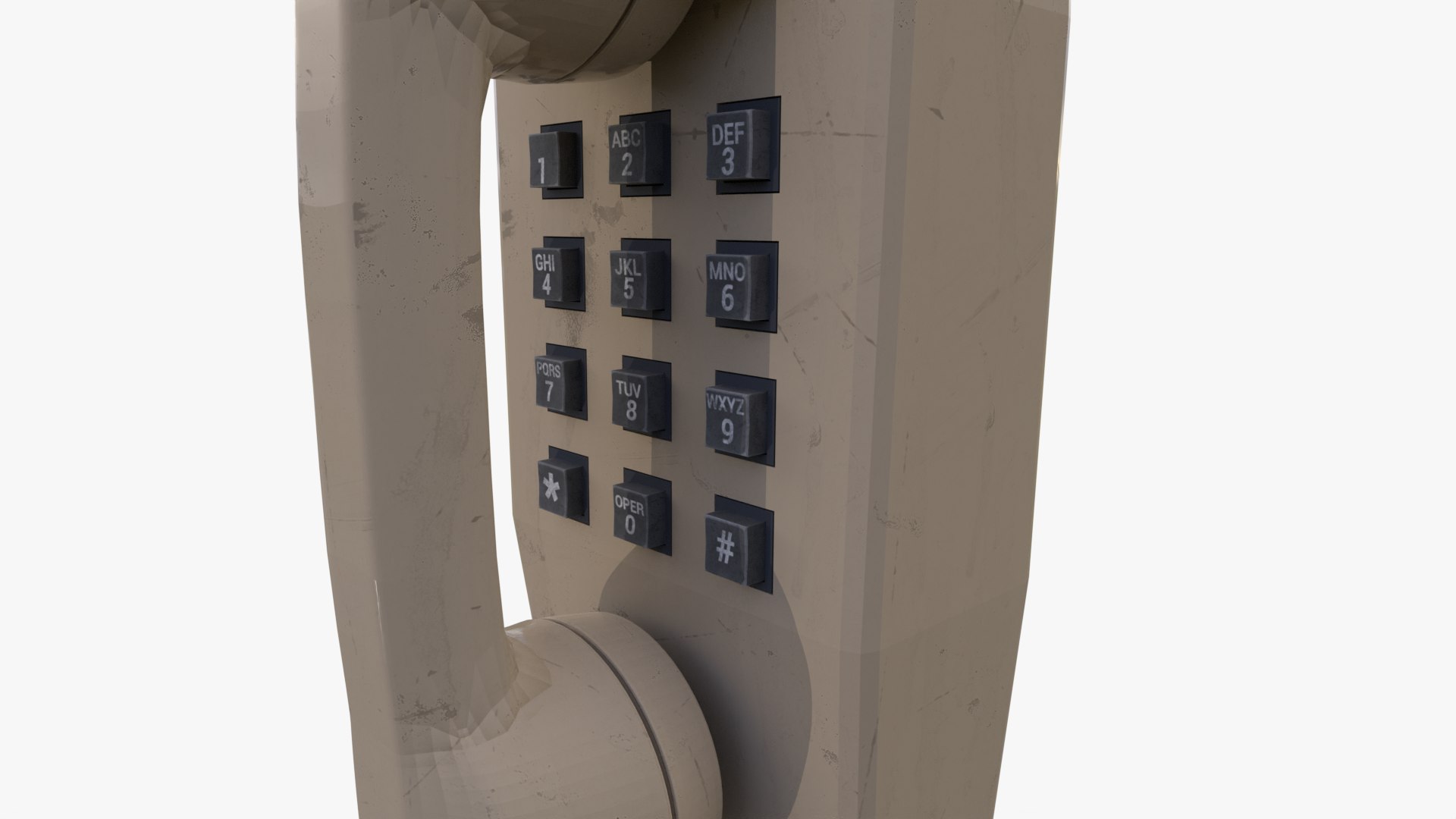 3D Model Low Poly Phone 1990s - TurboSquid 2020090
