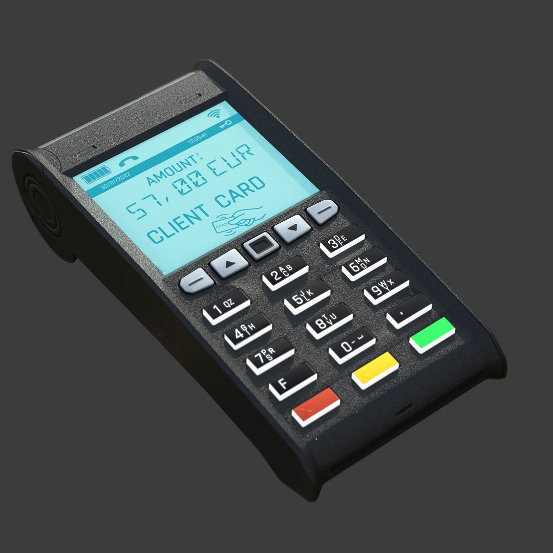 3D Credit Card Terminal - TurboSquid 1938506