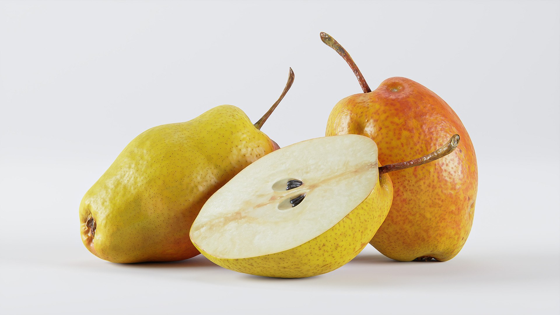 Pear Set 01 3D Model - TurboSquid 1922307