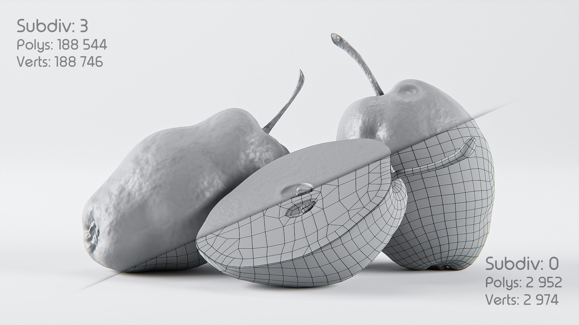 Pear Set 01 3D Model - TurboSquid 1922307