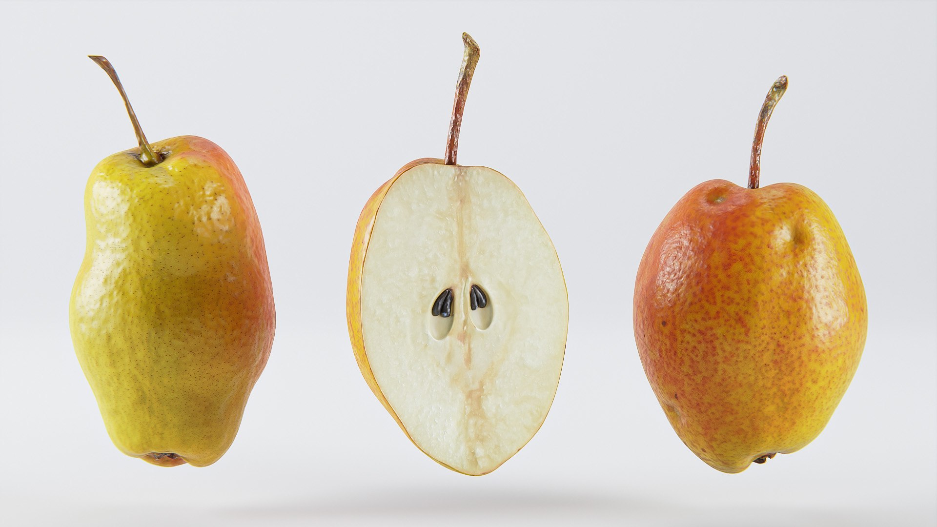 Pear Set 01 3D Model - TurboSquid 1922307
