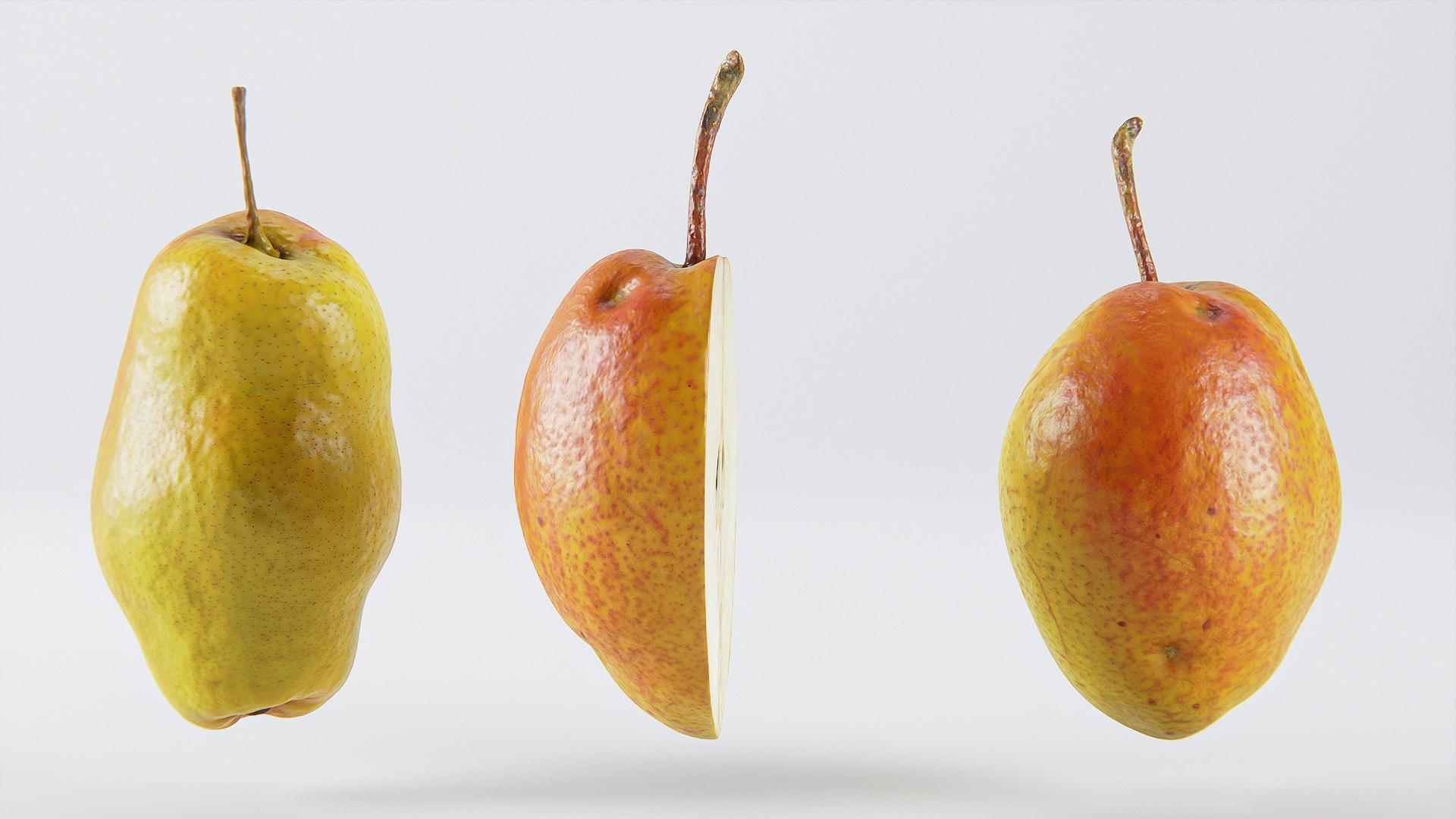 Pear Set 01 3D Model - TurboSquid 1922307