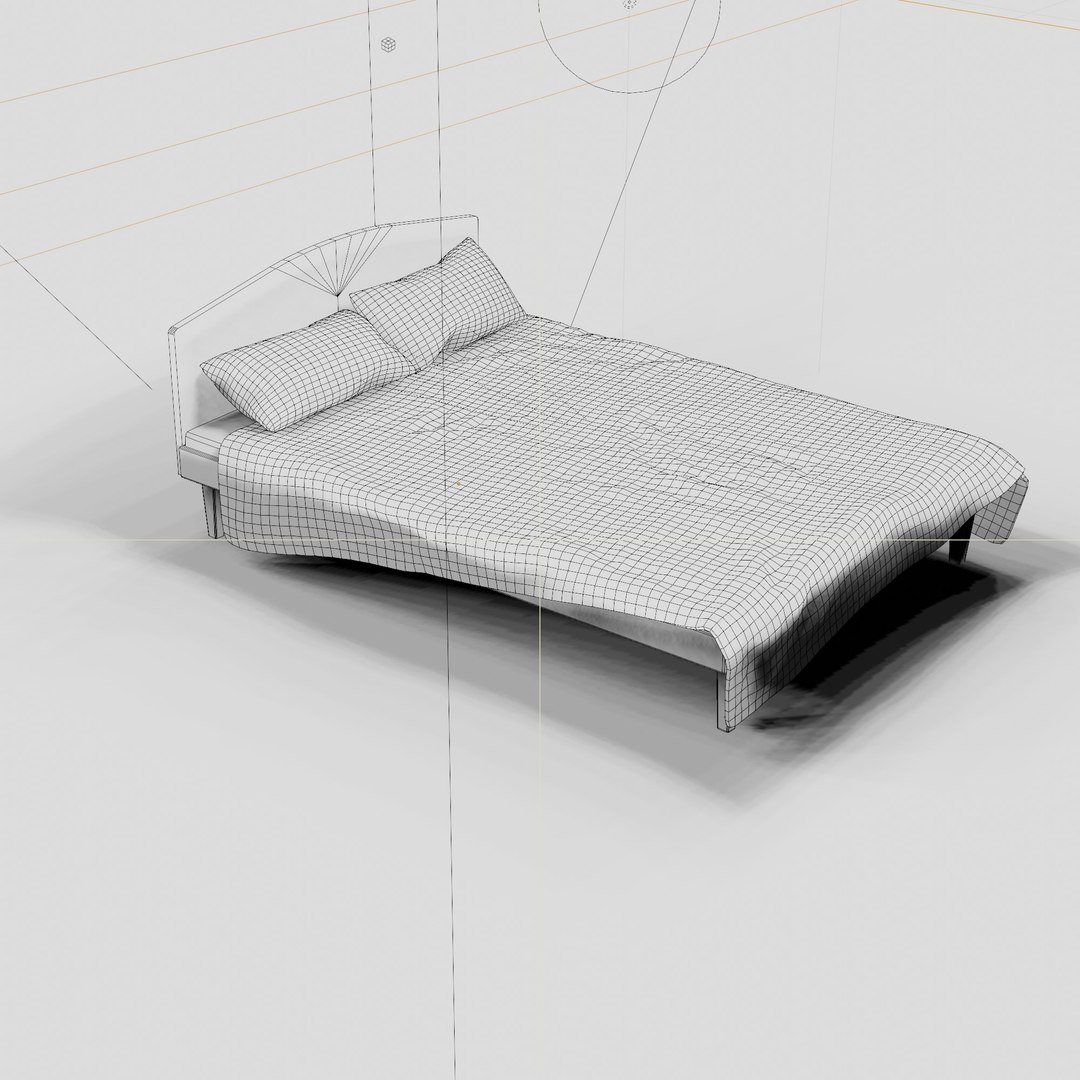 3D 3d model of a bed model - TurboSquid 1972814