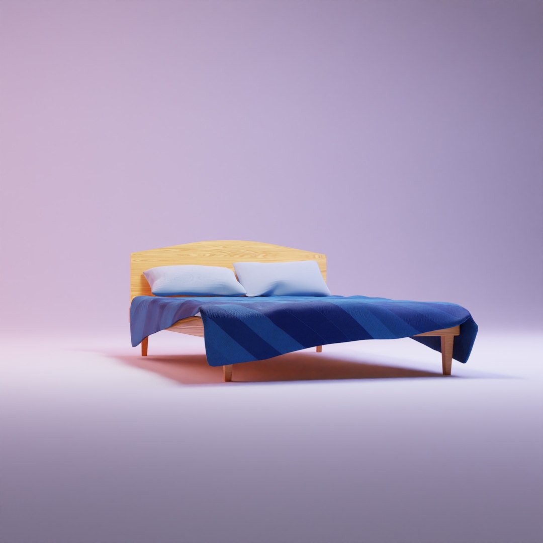 3D 3d model of a bed model - TurboSquid 1972814