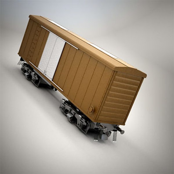 car box boxcar 3d max