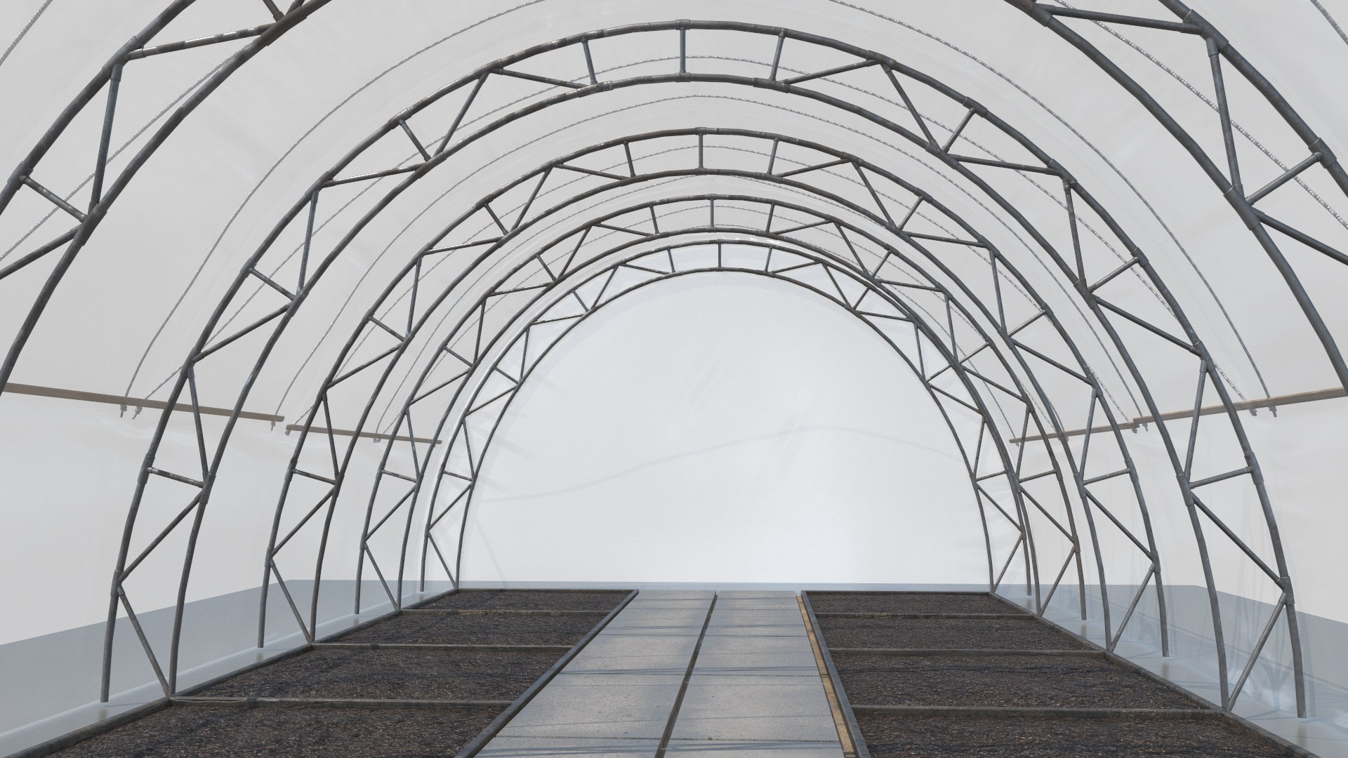 3D Greenhouse Long Tent Model - TurboSquid 2343087