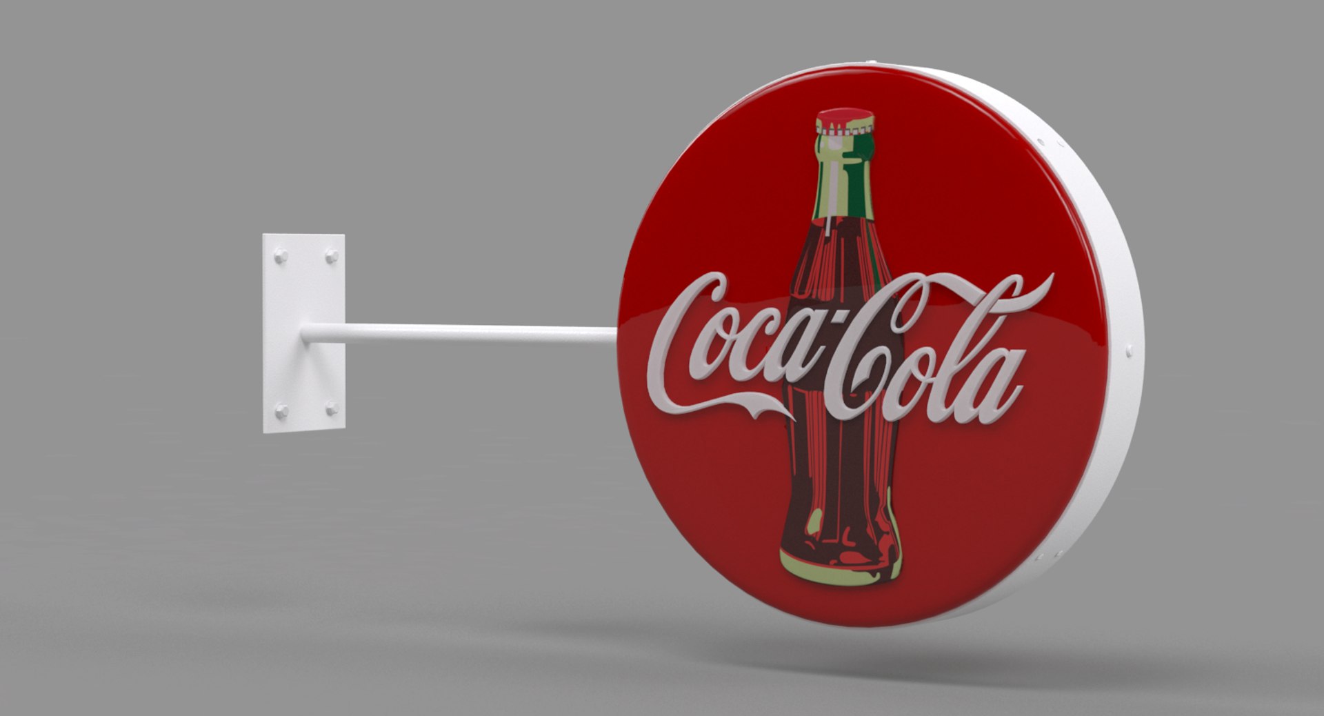 3d Coca-cola Sign Model